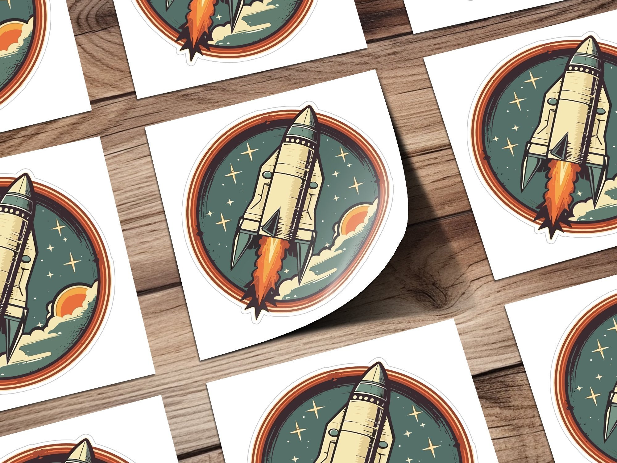 Retro Rocket Svg Png Eps Clipart Commercial Use Vector - Etsy