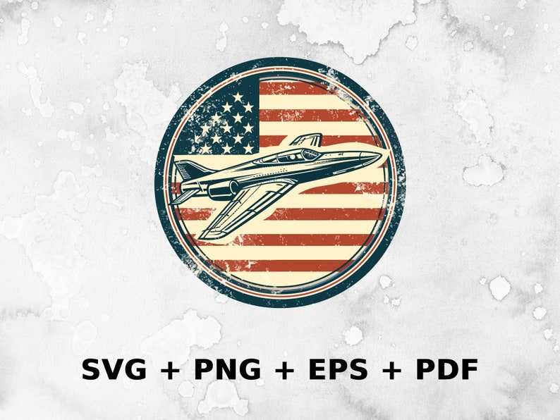 American Flag Fighter Jet SVG PNG Eps Commercial Use Clipart - Etsy