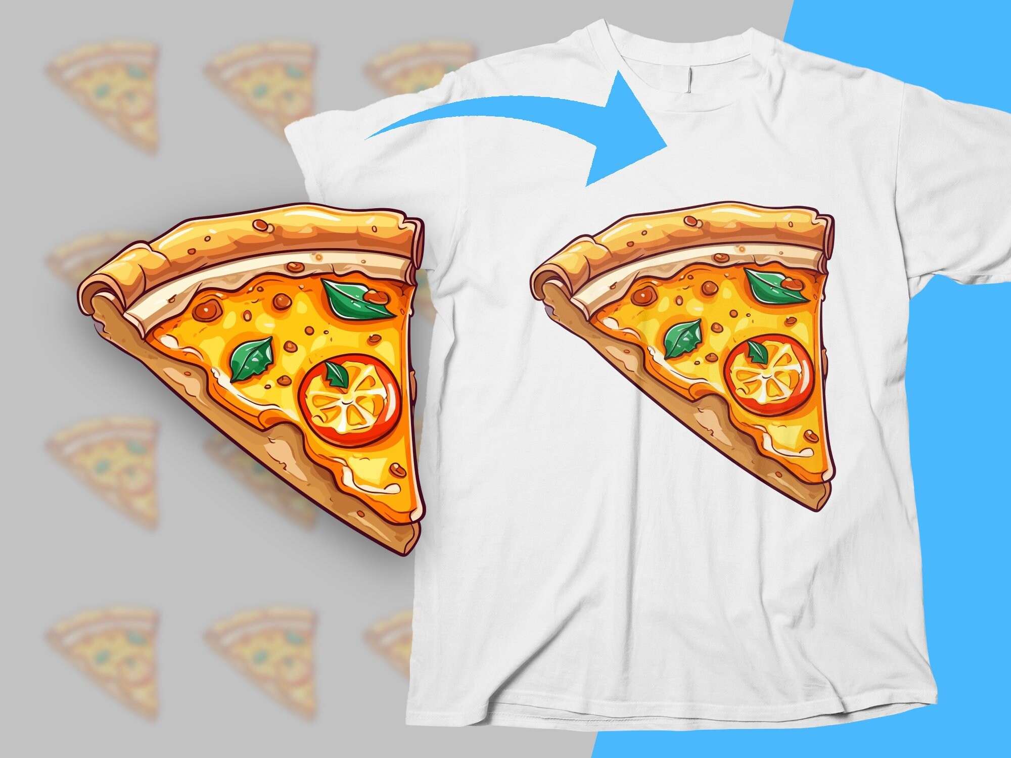 Cartoon Pizza Slice SVG PNG Eps Commercial Use Clipart Vector - Etsy