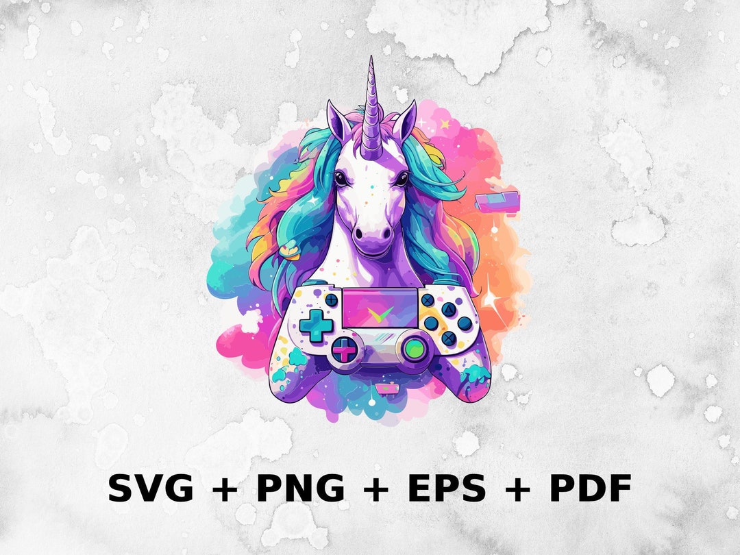 Unicorn Controller SVG PNG Eps, Commercial Use Clipart Vector Graphics ...