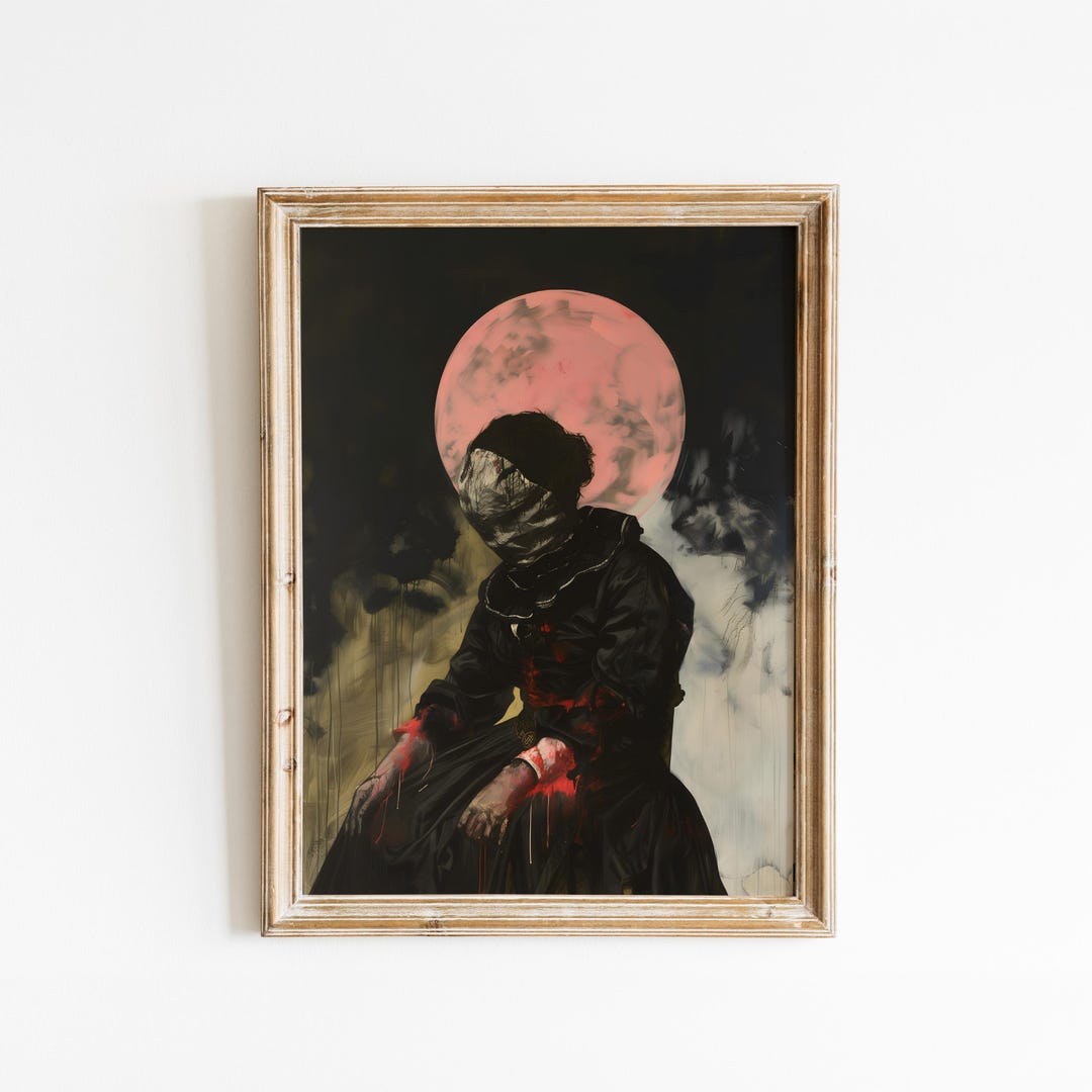 Gothic Victorian Halloween Art Surreal Macabre Prints, Creepy Ghost ...