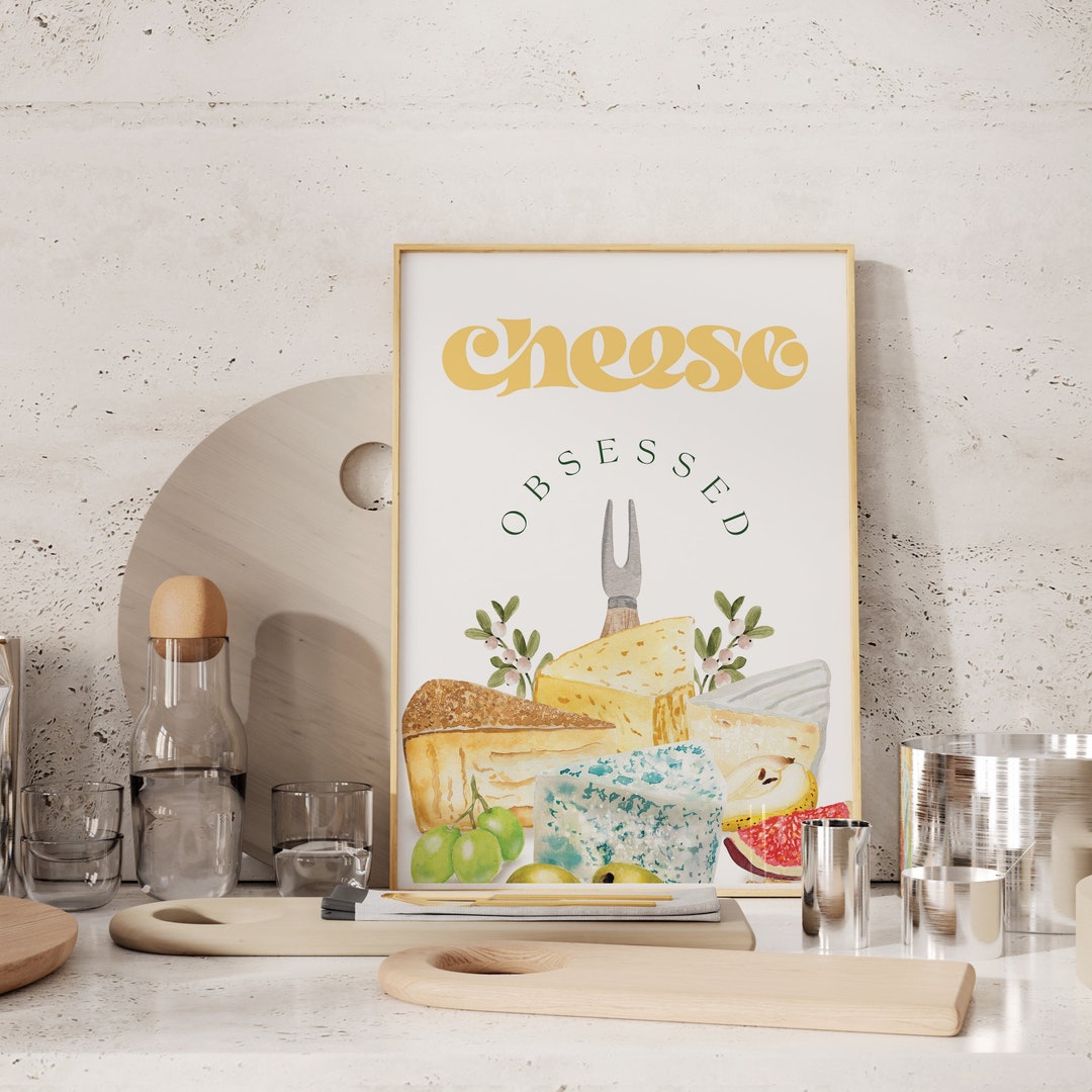 Cheese Types Print / Kitchen Food Poster / Cheese Lover Decor - Etsy