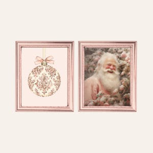 Printable Vintage Christmas Gallery / Pink Retro Christmas Prints ...
