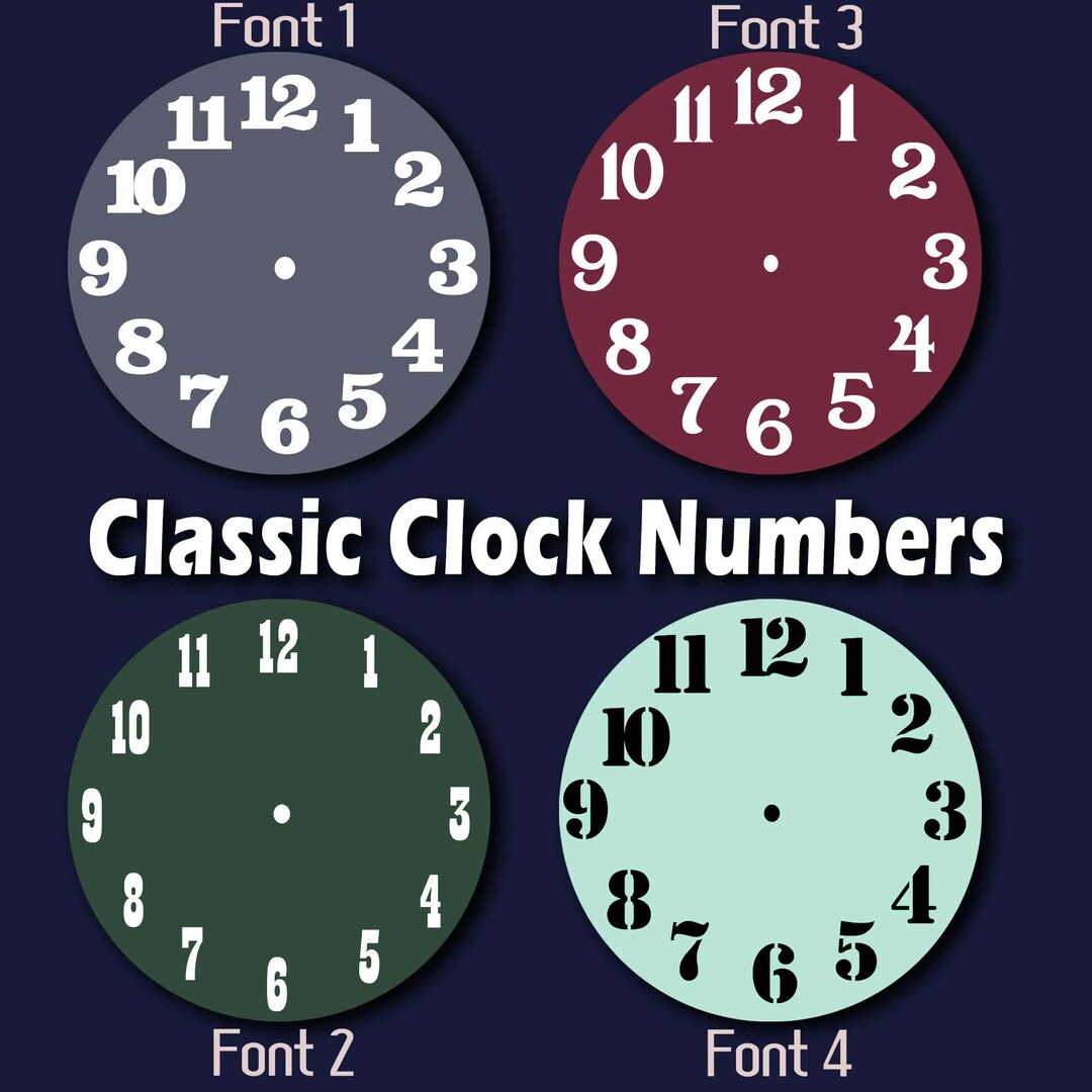 Adhesive Vinyl DIY Classic Clock Numbers - Etsy