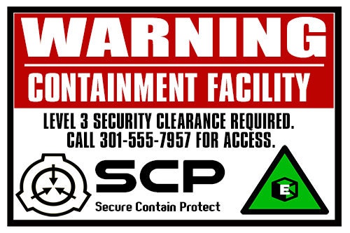 12x16 Inch SCP Facility Warning Sign - Etsy
