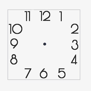 Sign Vinyl DIY Clock Numbers- Square Fit - Etsy