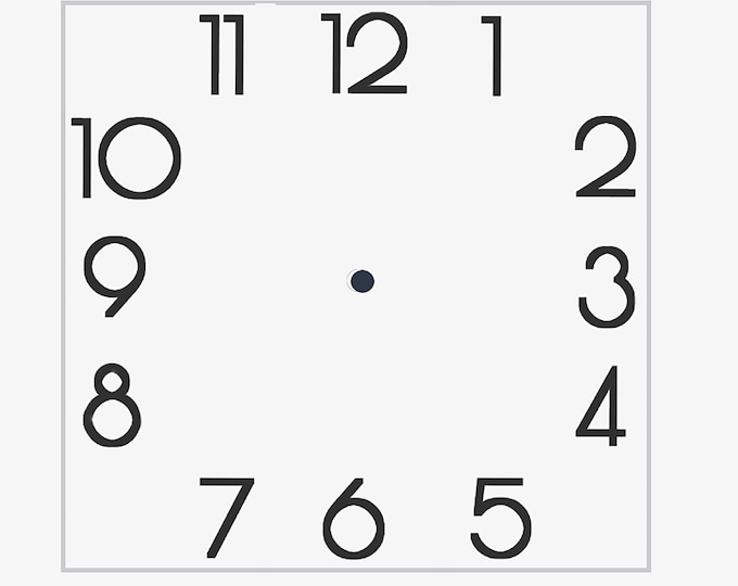 Sign Vinyl DIY Clock Numbers Square Fit - Etsy