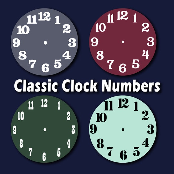 Adhesive Vinyl DIY Classic Clock Numbers - Etsy