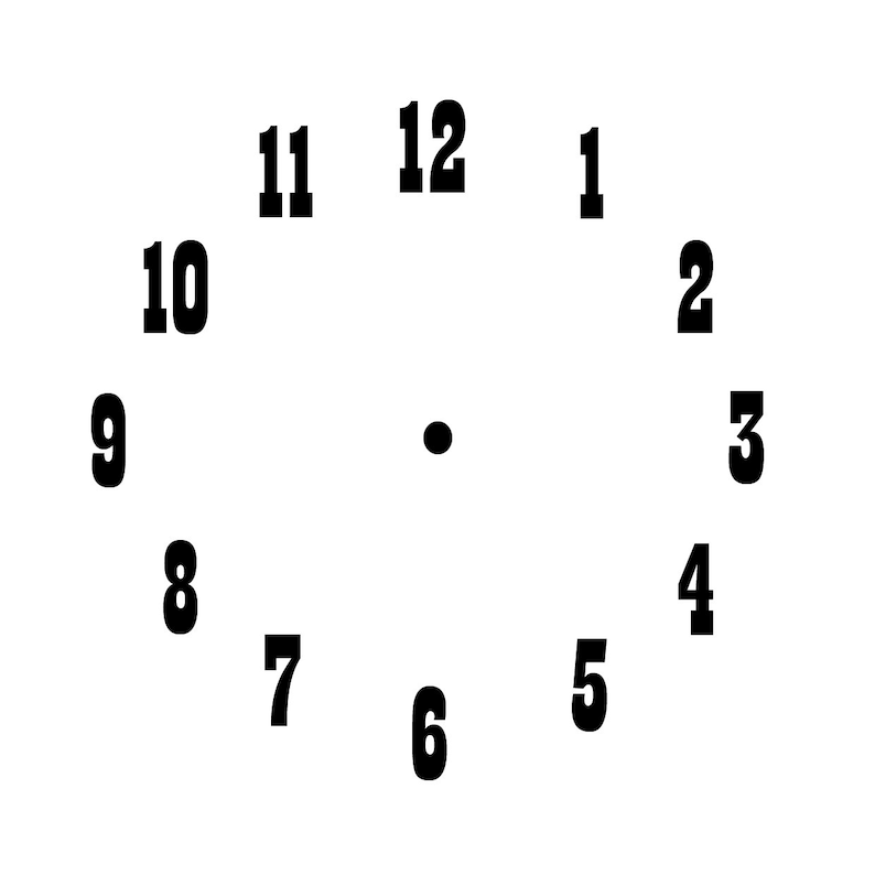Adhesive Vinyl DIY Classic Clock Numbers - Etsy