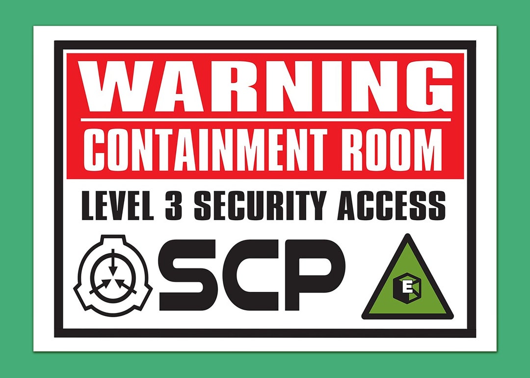 SCP Warning Sign for Room 12x16inch - Etsy