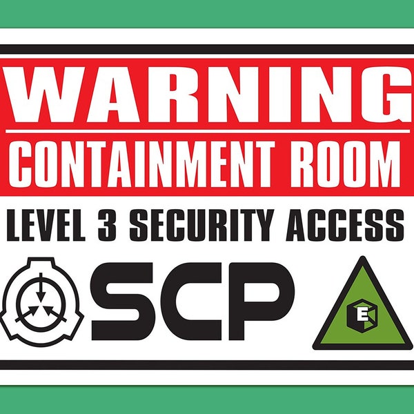 Scp Warning Signs - Etsy
