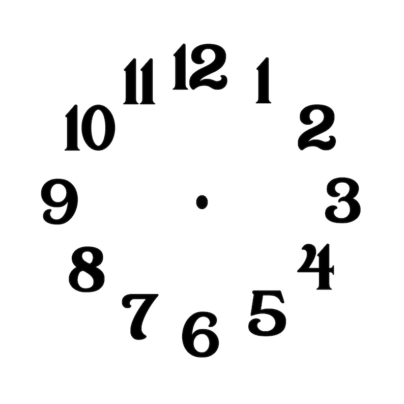 Adhesive Vinyl DIY Classic Clock Numbers - Etsy