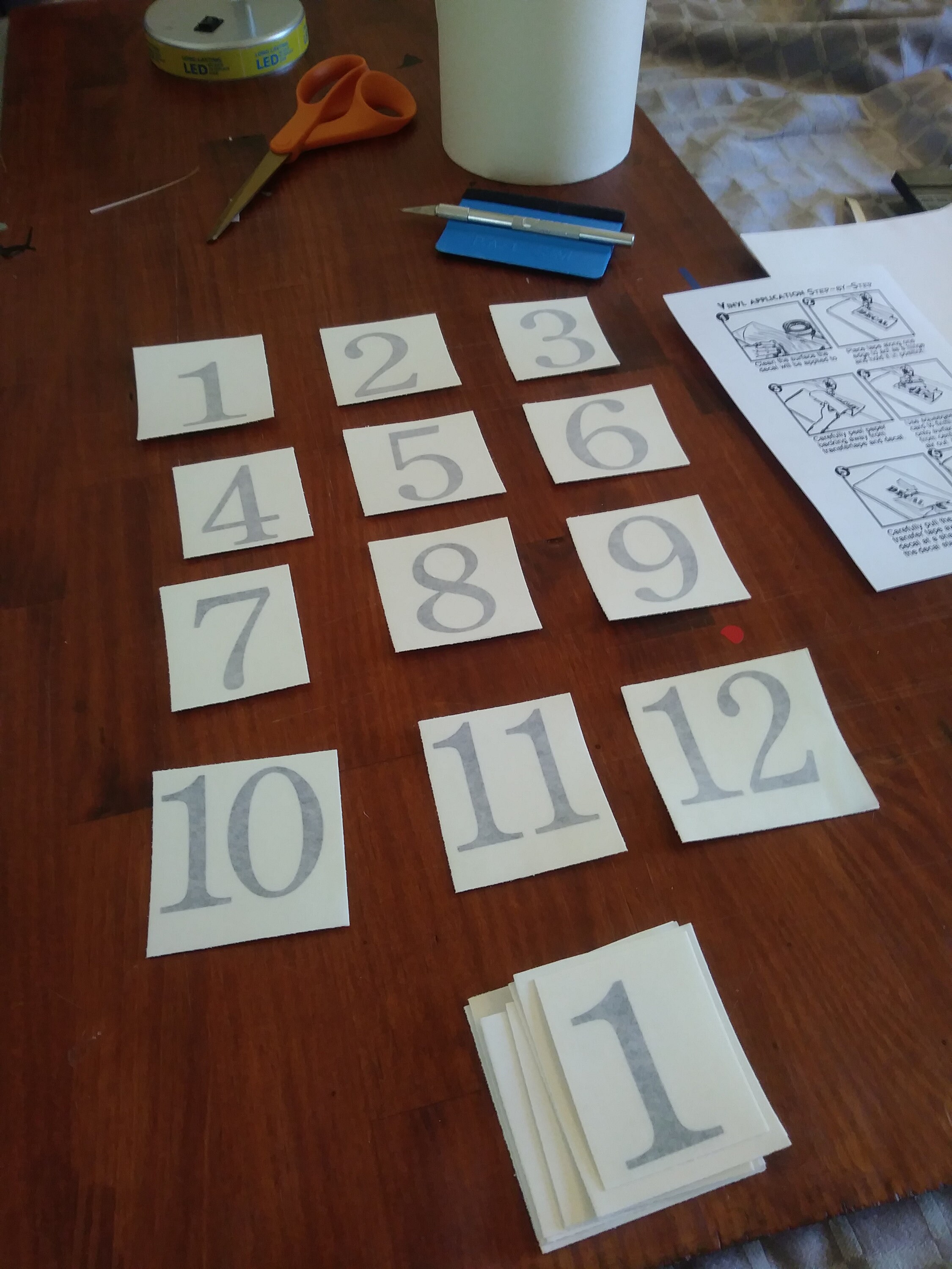 2 Inch Cut Vinyl Numbers for DIY Wall Clocks-modern Font - Etsy