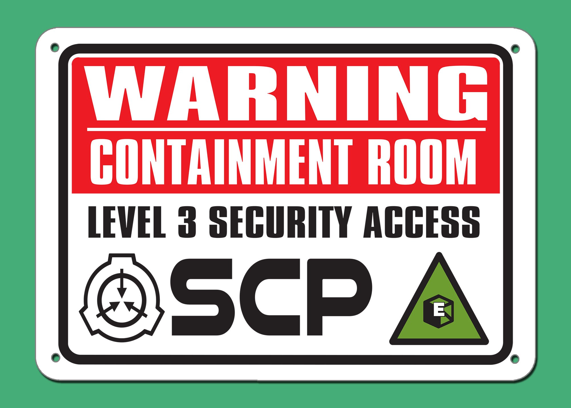 Señal de advertencia SCP para habitación 12x16 pulgadas - Etsy México