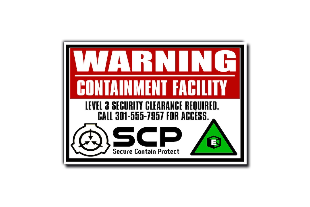 12x16 Inch SCP Facility Warning Sign - Etsy