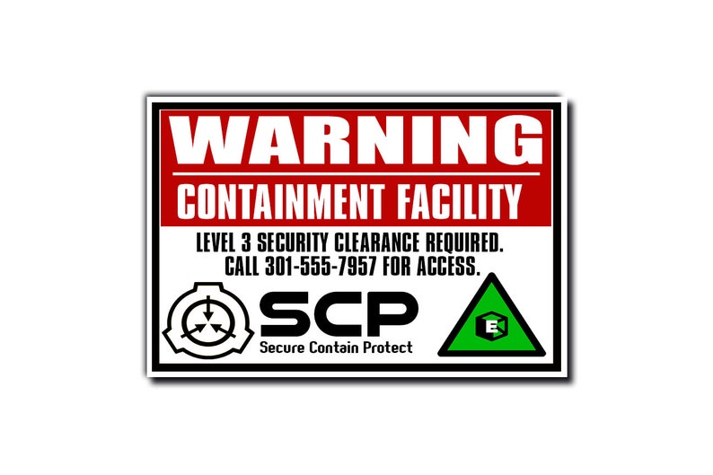 12x16 Inch SCP Facility Warning Sign - Etsy