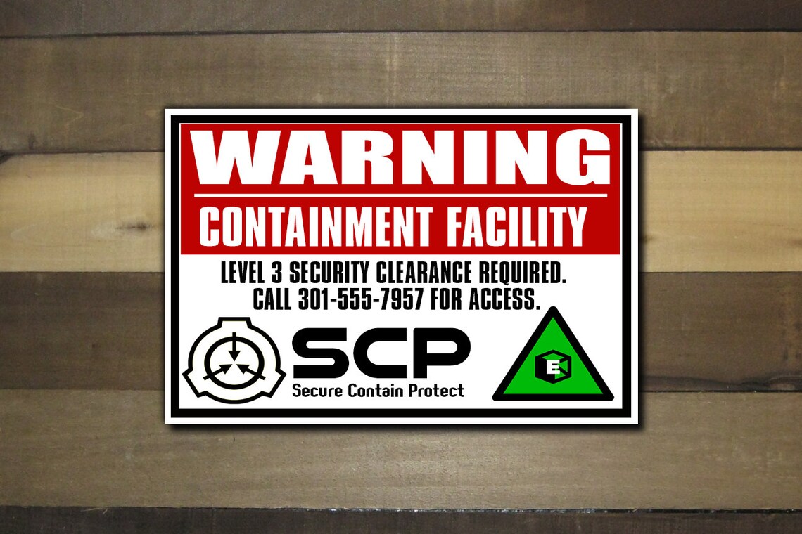 Aluminum SCP Facility Warning Sign - Etsy Singapore