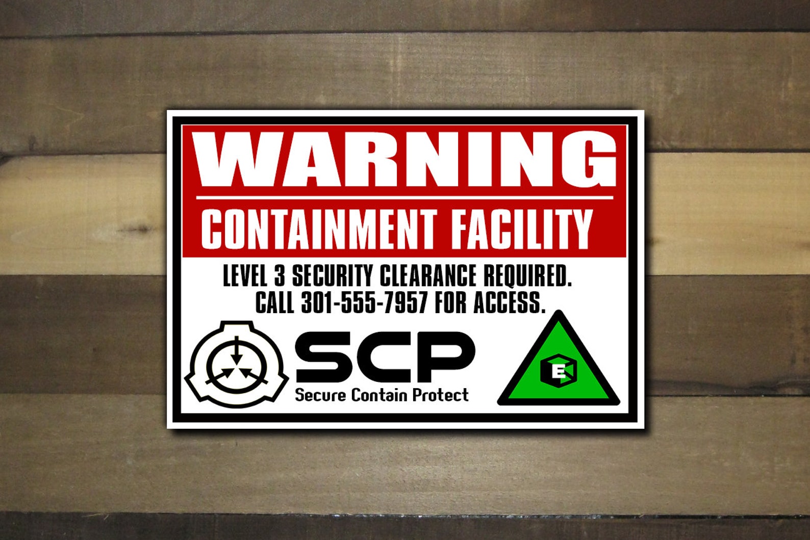 Aluminum SCP Facility Warning Sign - Etsy