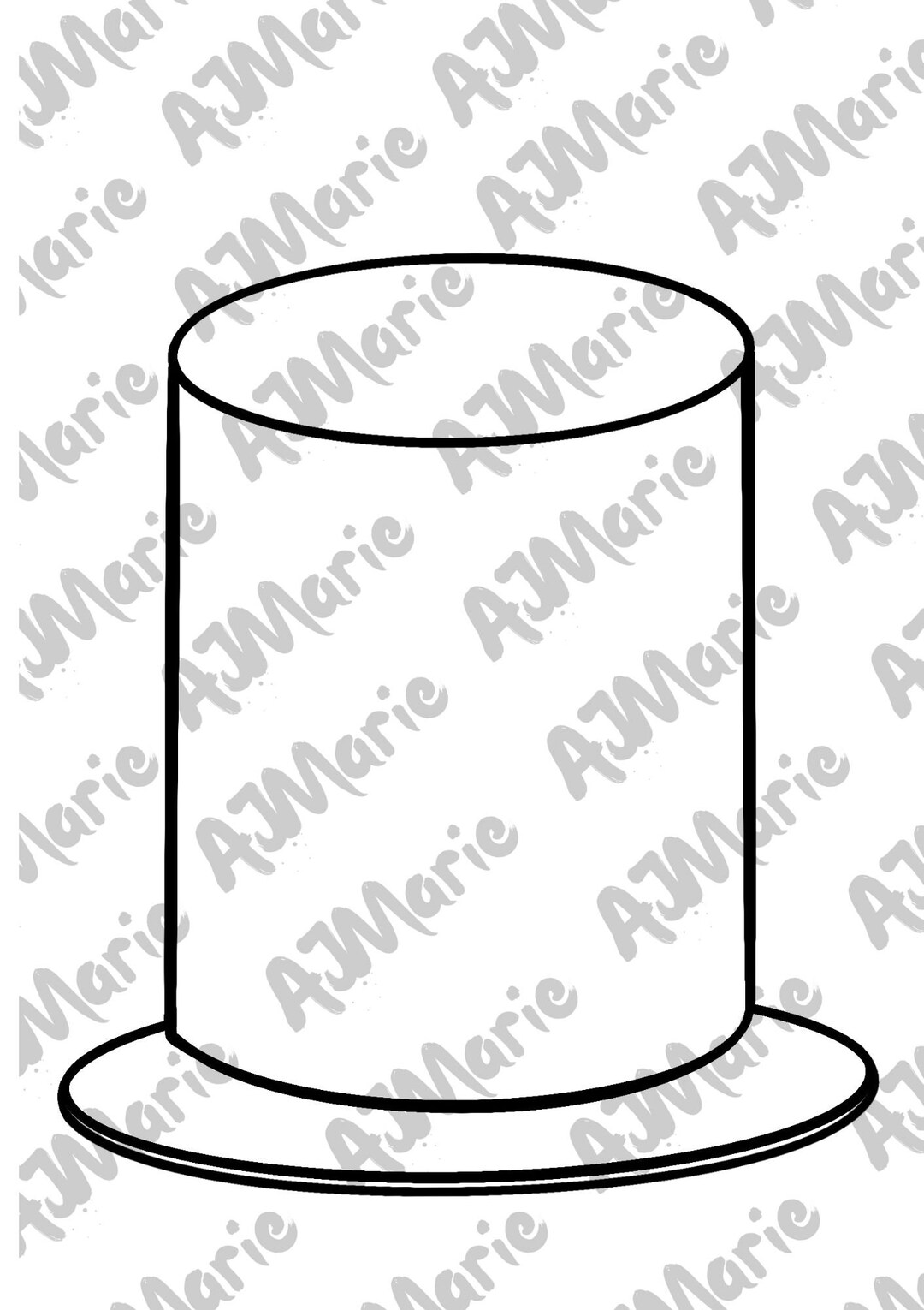 One Tier Cake Drawing Template, Drawing Template, Procreate Stamp ...