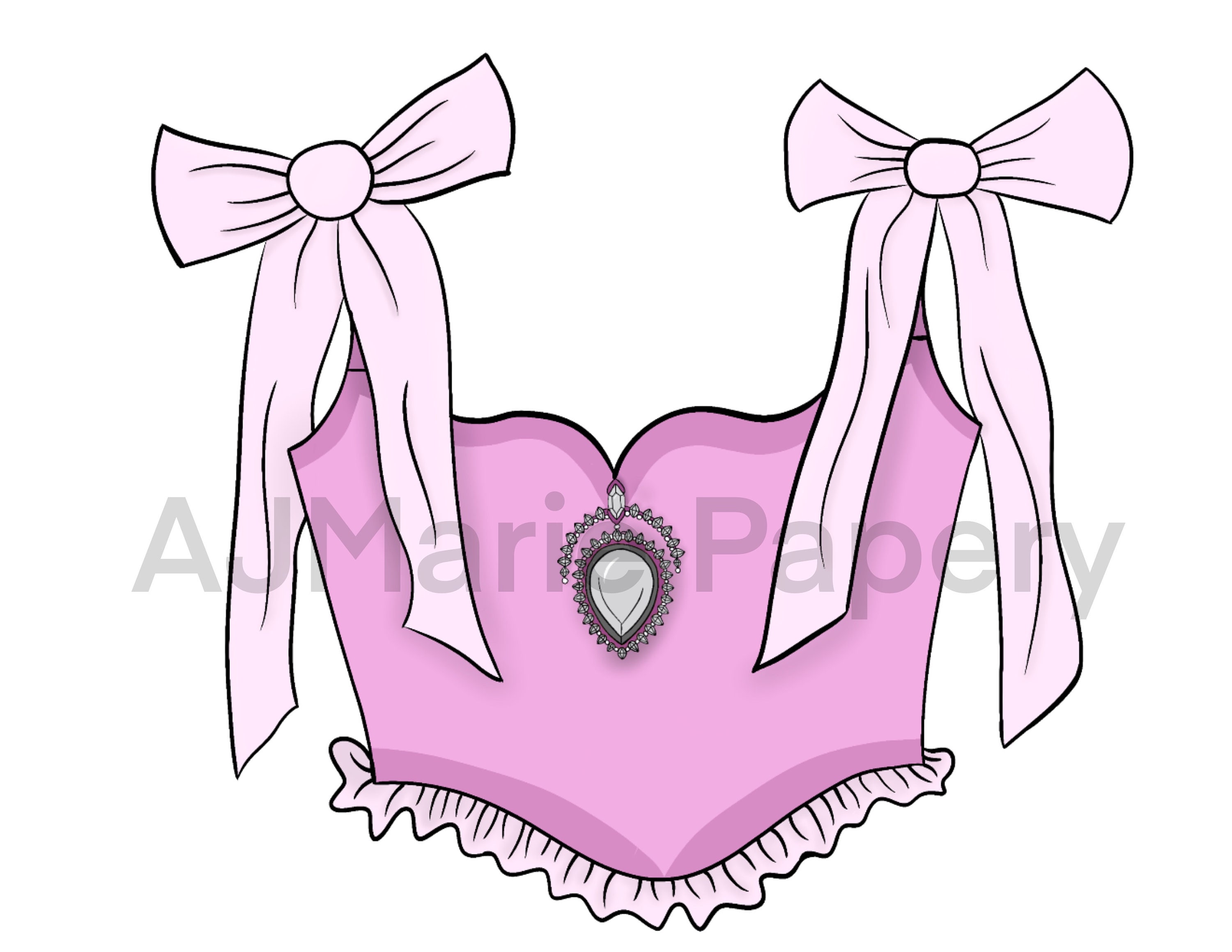 Elegant Corset Sticker Set: Vintage-inspired Digital Downloads for Chic ...