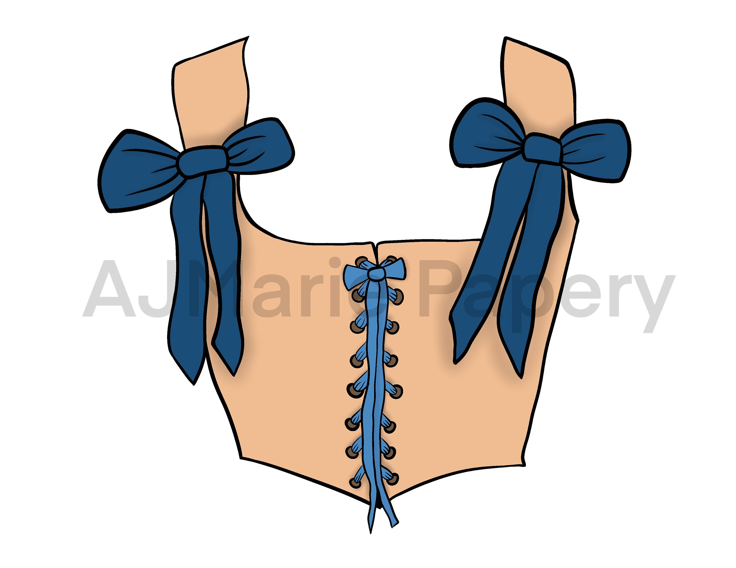 Elegant Corset Sticker Set: Vintage-inspired Digital Downloads for Chic ...