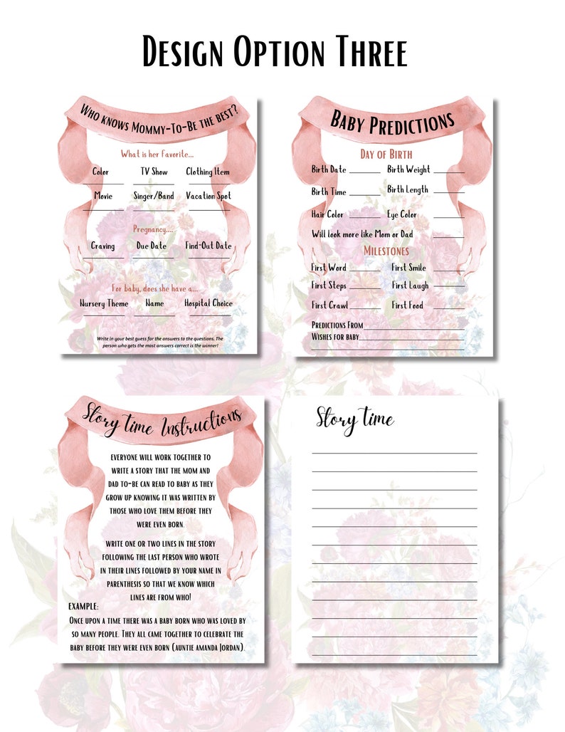 Regency Era Baby Shower Games and Activities, Keepsake Baby Shower ...