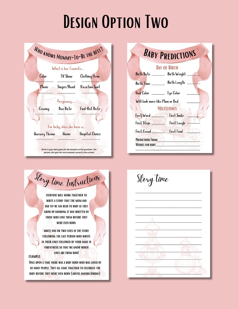 Regency Era Baby Shower Games and Activities, Keepsake Baby Shower ...