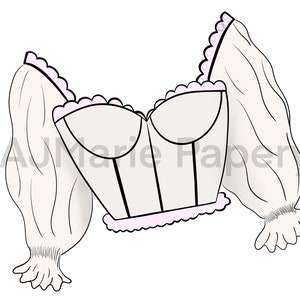 Elegant Corset Sticker Set: Vintage-inspired Digital Downloads for Chic ...