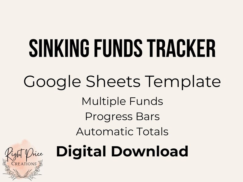 Sinking Funds Tracker | Google Sheets Sinking Funds Template | Savings ...