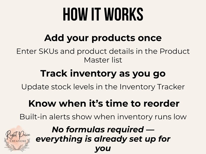 Small Business Product & SKU Tracker | Inventory Spreadsheet | Google ...