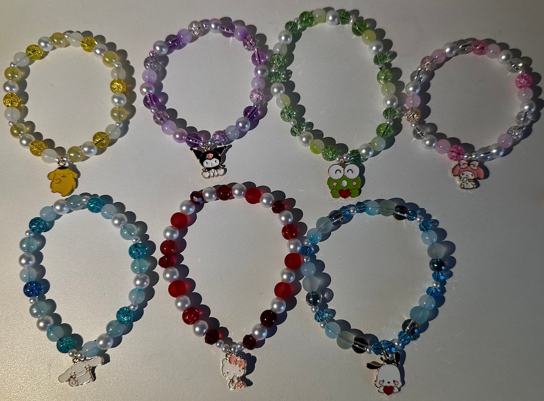 Sanrio Character Bracelets | Acrylic Beaded Bracelets Accessories ...