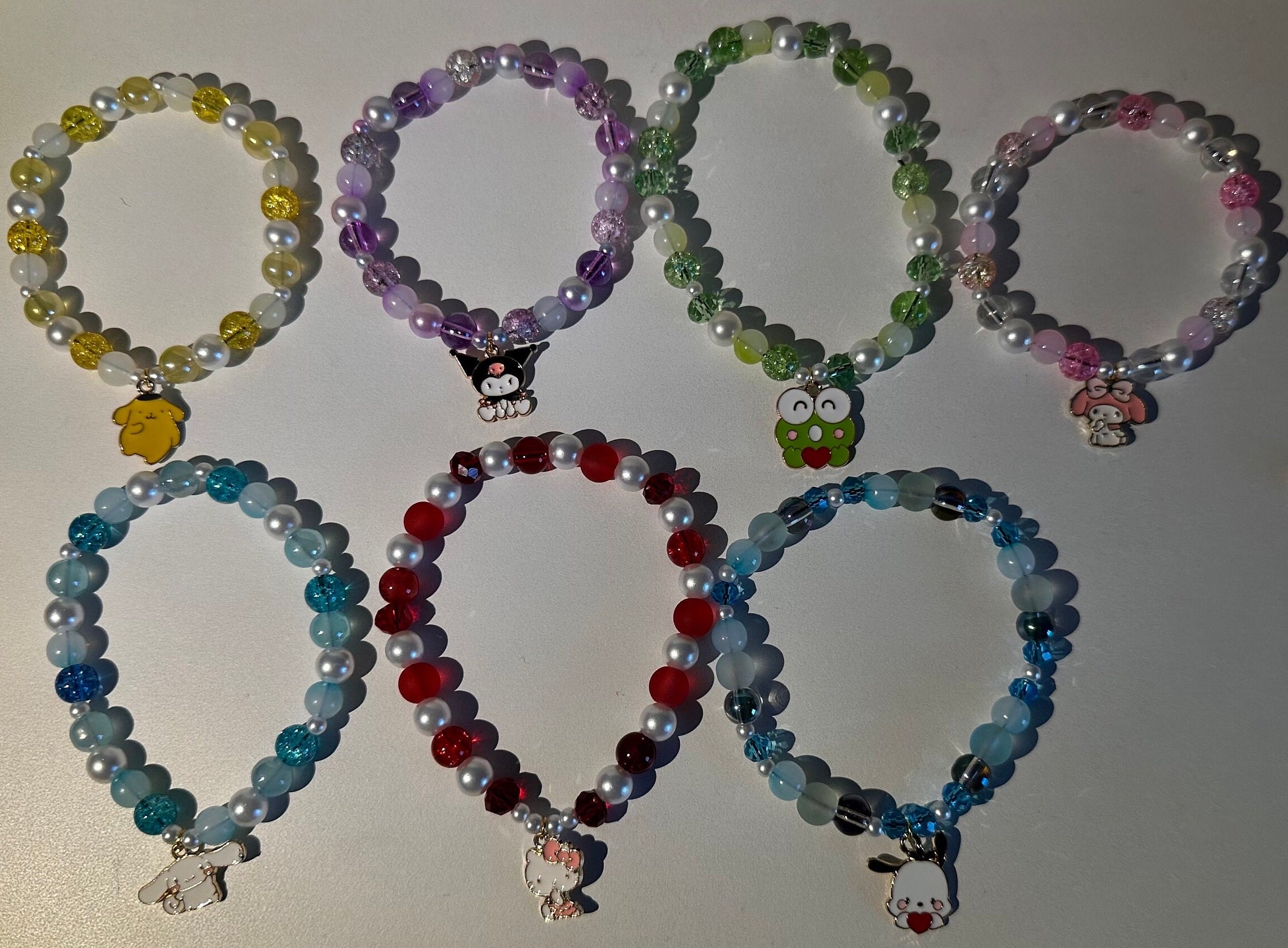 Sanrio Character Bracelets Acrylic Beaded Bracelets - Etsy