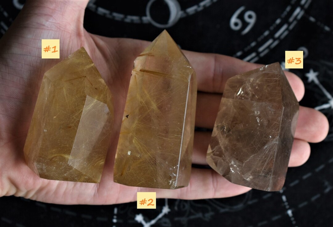 Rutilated Quartz Point Crystal Tower | Quartz Rutilated Point | Rutile ...