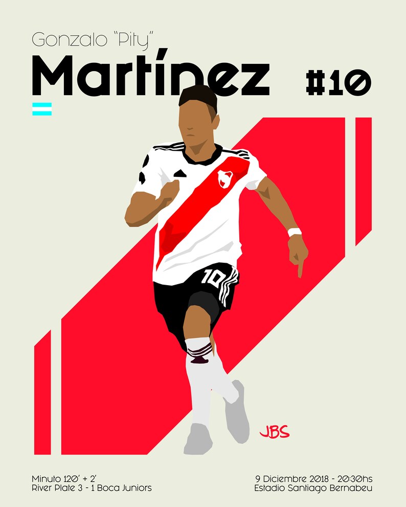 Pity Martinez Final Libertadores 2018 Poster, River Plate Vs Boca ...