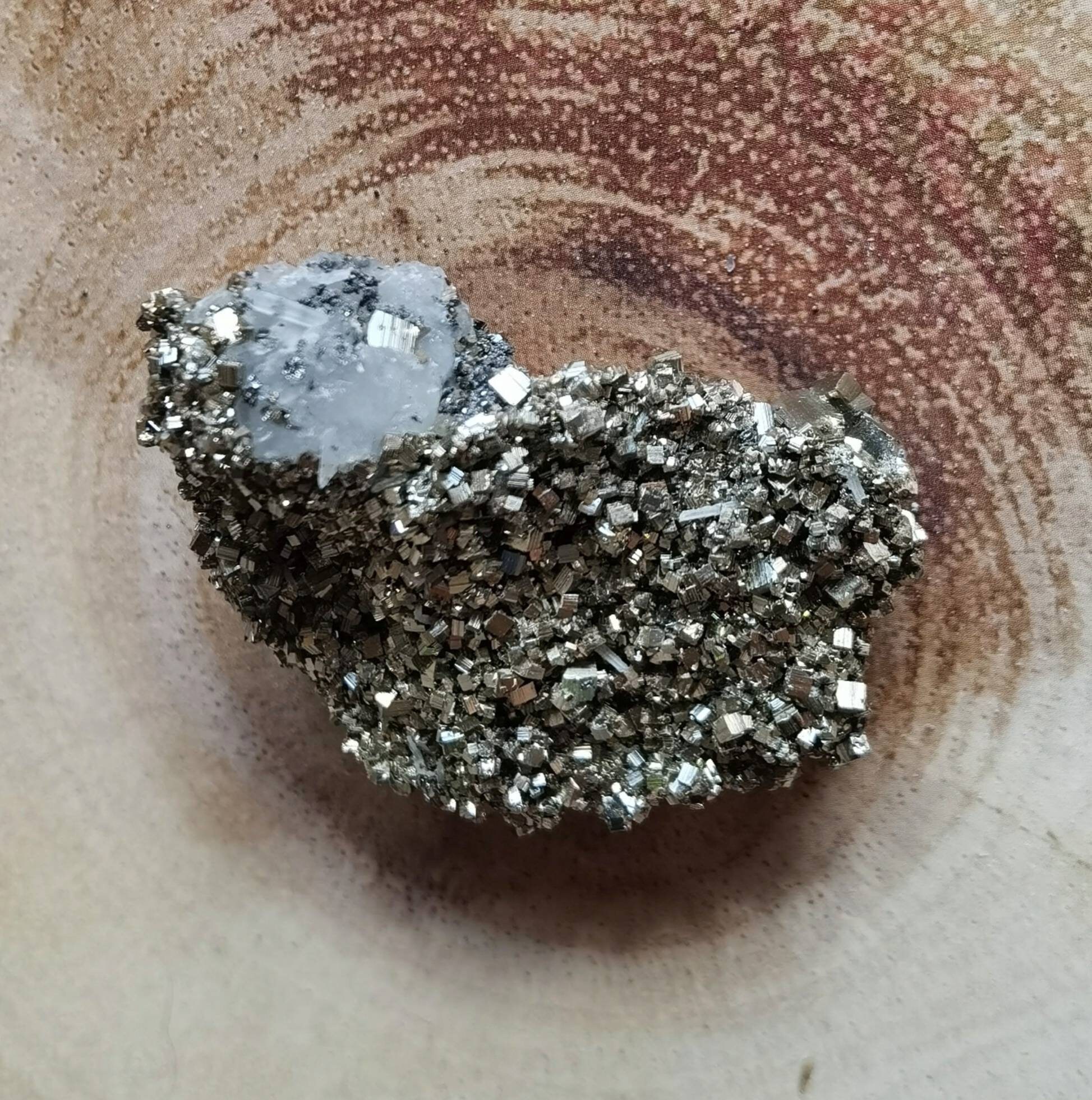 Amazing Golden Pyrite with Quartz Natural Pyrite Fool's | Etsy