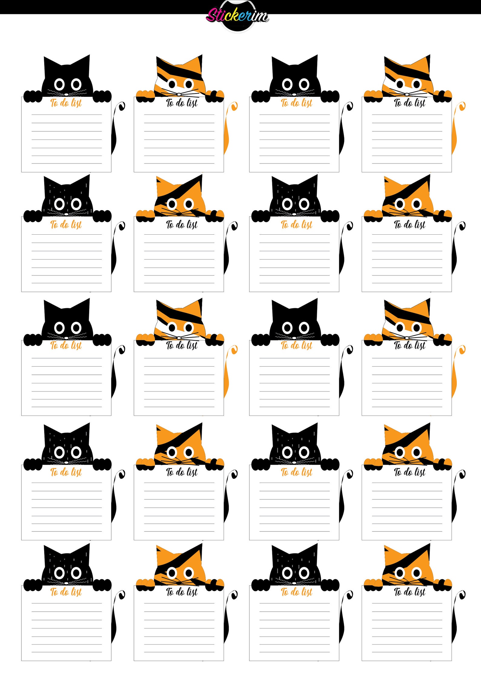 Cat Task Stickers Planner Stickers Bullet Journal Stickers - Etsy Ireland