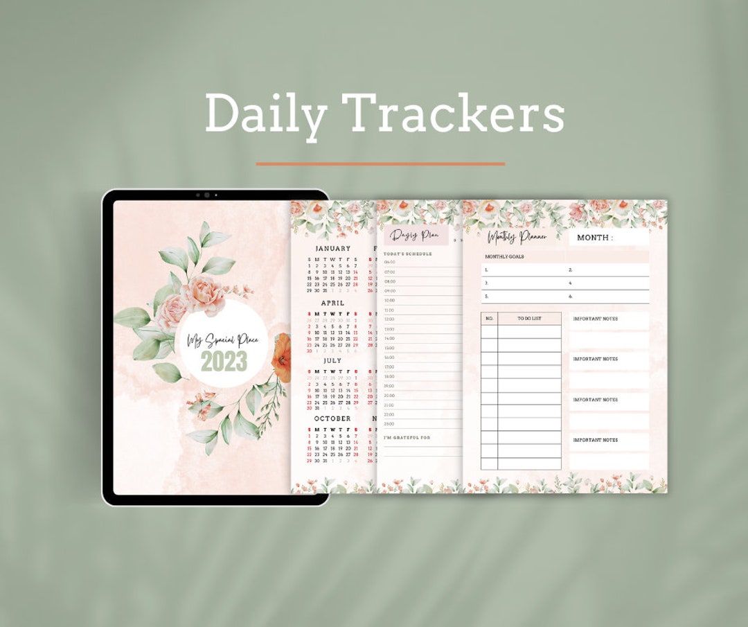 Digital Editable Floral Planner - Etsy