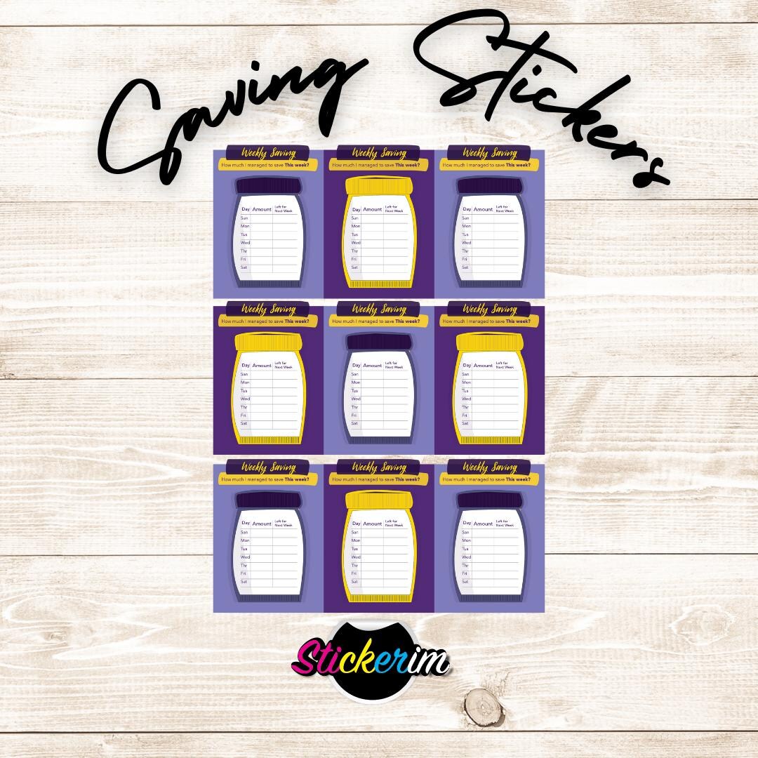 Saving Stickers: Budget Planner Stickers (digital Download) - Etsy