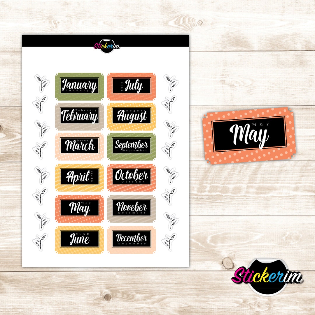 PRINTABLE Weekly Stickers, Vintage Colors , Planner Stickers, Bullet ...
