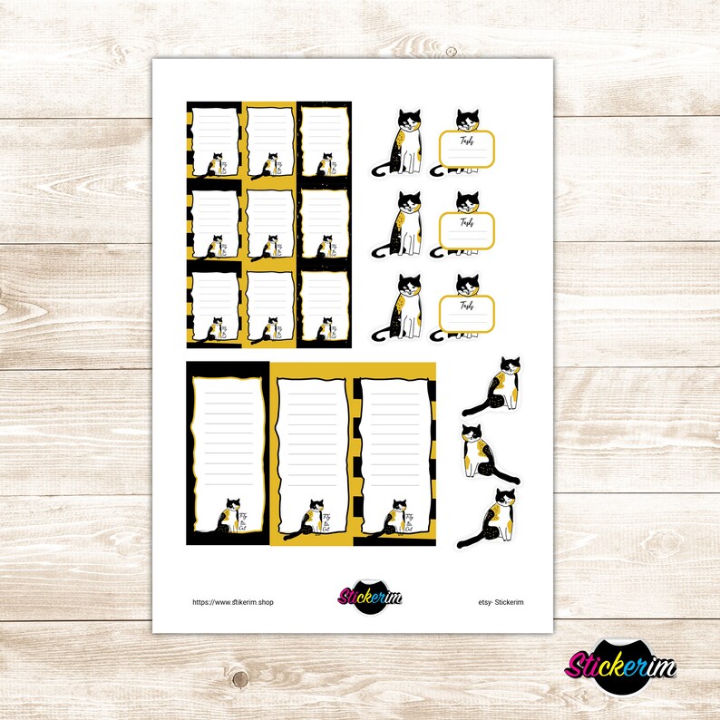 Cat Task Stickers, Planner Stickers, Bullet Journal Stickers, Task ...