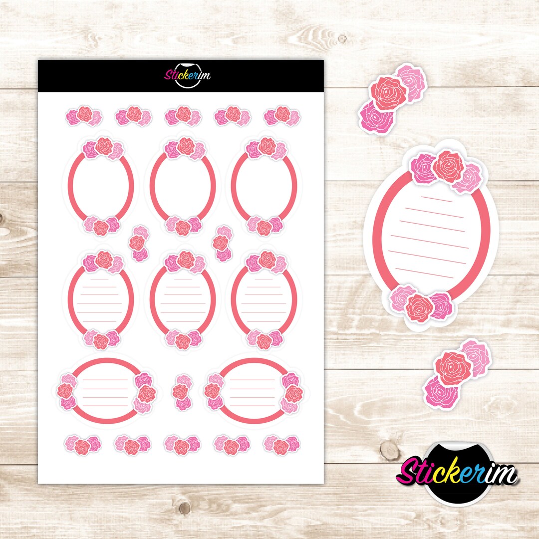 PRINTABLE Rose Task Stickers Planner Stickers Bullet - Etsy