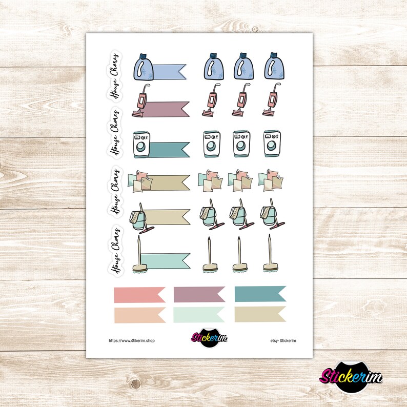 PRINTABLE House Chores Stickers Planner Stickers Bullet - Etsy