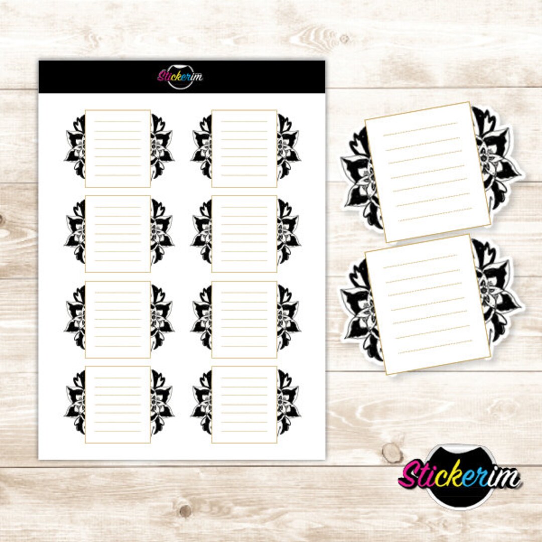 PRINTABLE Doodle Horizontal Stickers, Planner Stickers, Printable ...
