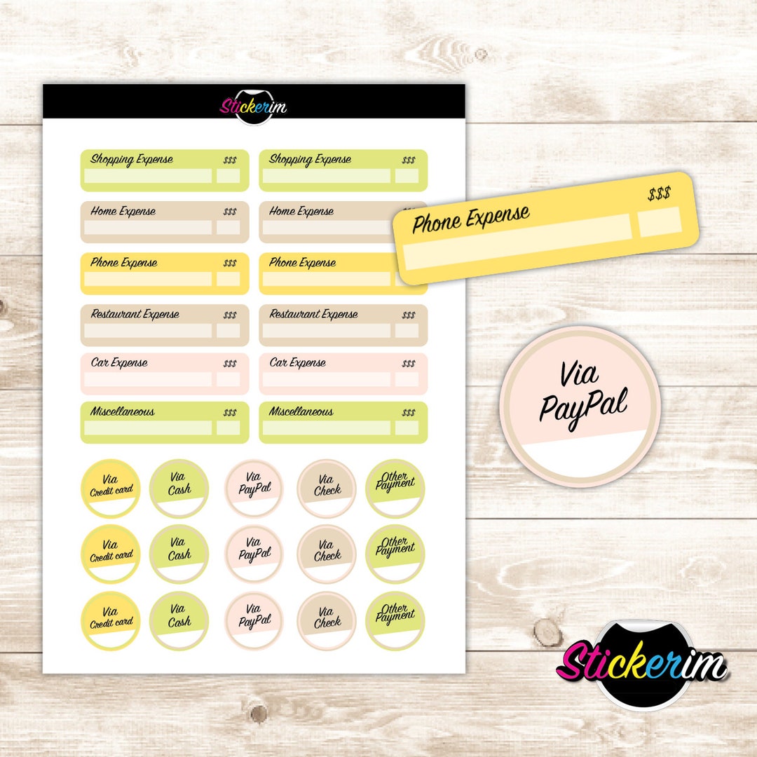Printable Expense Planner Stickers: Weekly Budget Tracker (PDF) - Etsy