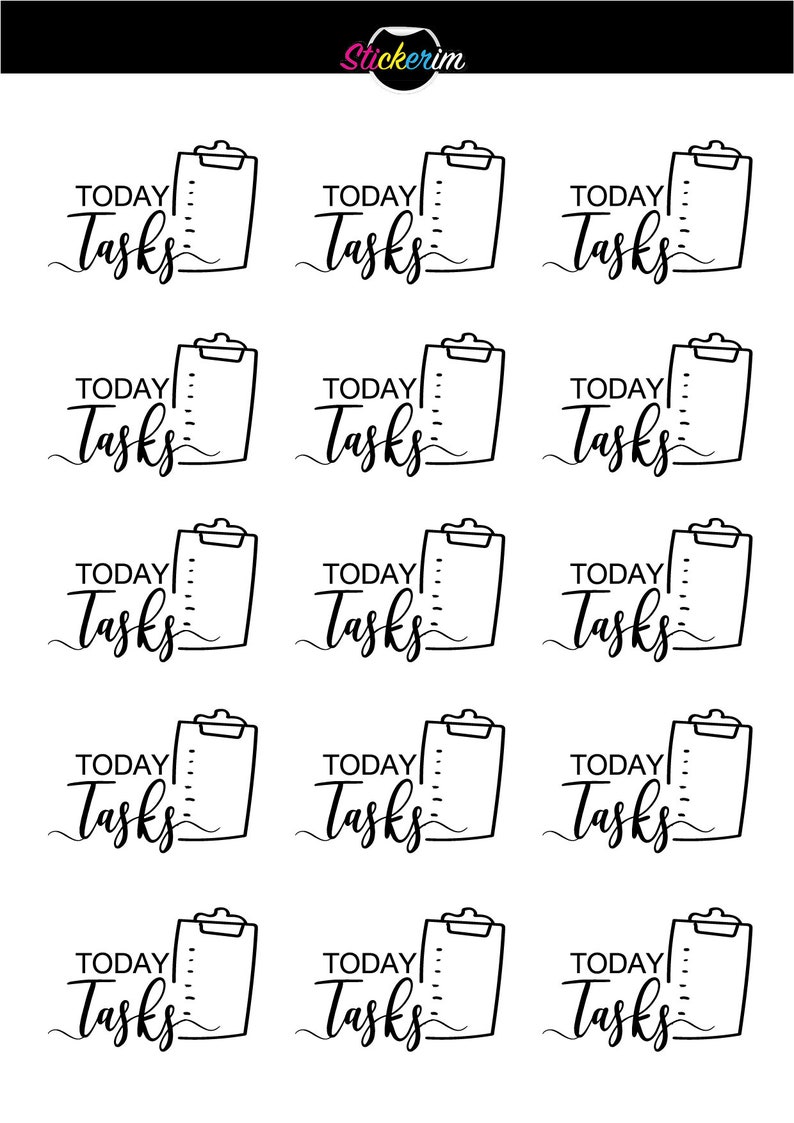 Printable-digital Task Stickers Planner Stickers Printable - Etsy