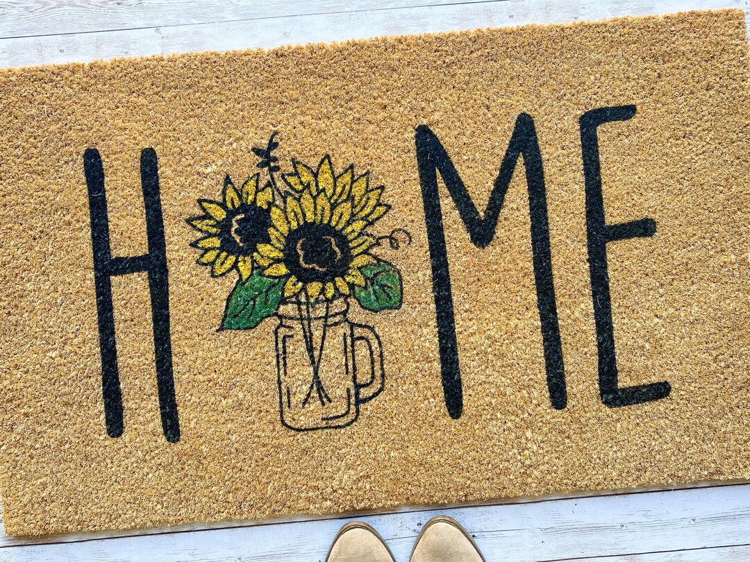 Sunflower Doormat - Etsy
