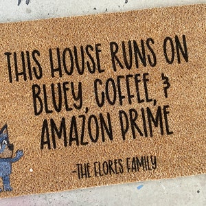 BLUEY Doormat/ Bluey Gift - Etsy