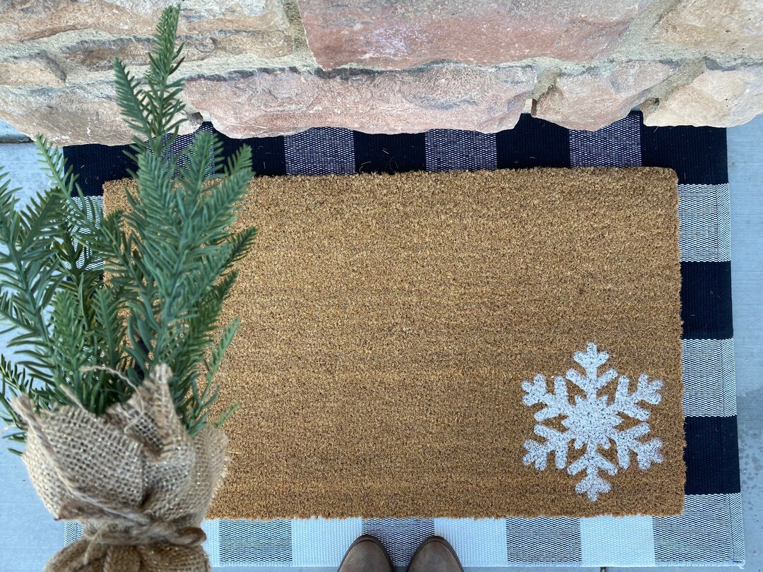 Snowflake Doormat/simple Doormat/christmas Doormat - Etsy