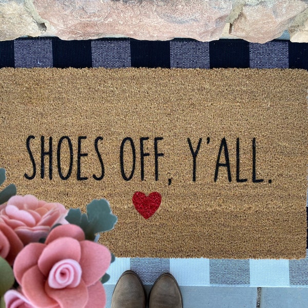Shoes off Doormat - Etsy
