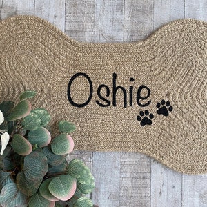 Dog Bone Doormat / Dog Placement - Etsy